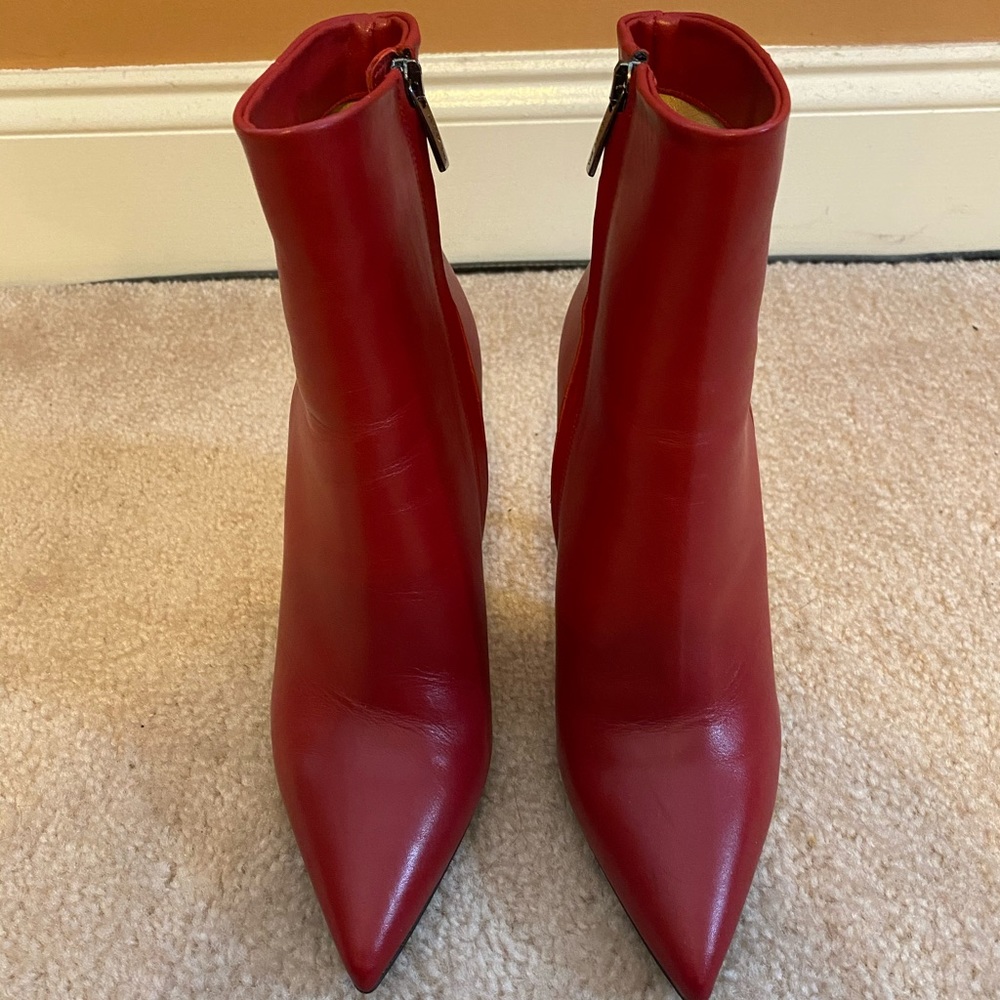 Red Leather Boots - Gem